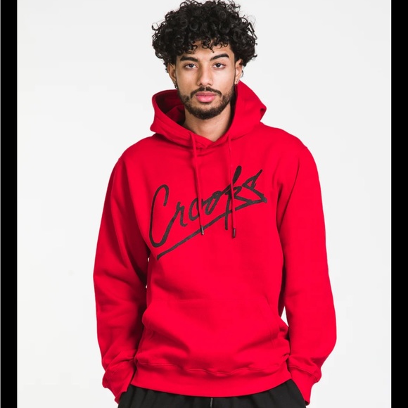 Crooks & Castles | Shirts | Crooks And Castles Red Hoodie Black Logo ...